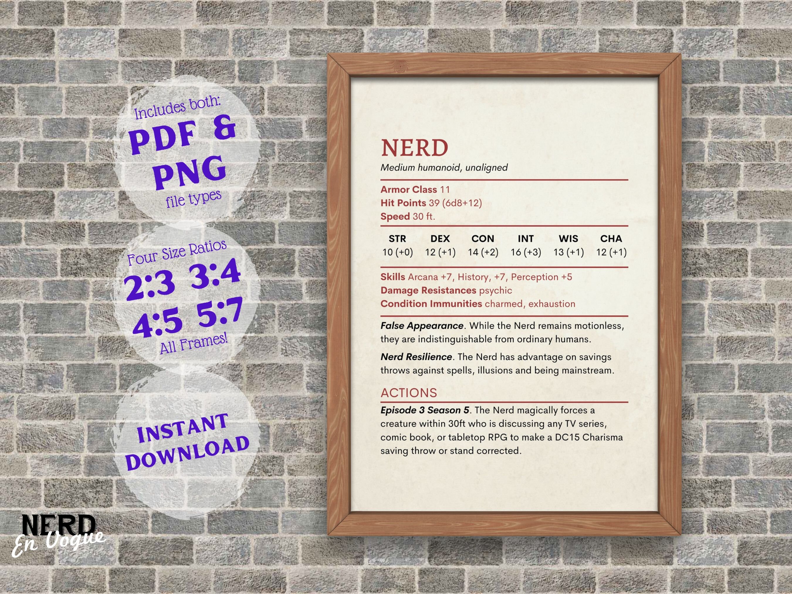 Dnd Posters Nerd Stat Block Dnd Player Gift Dungeon Master - Etsy UK