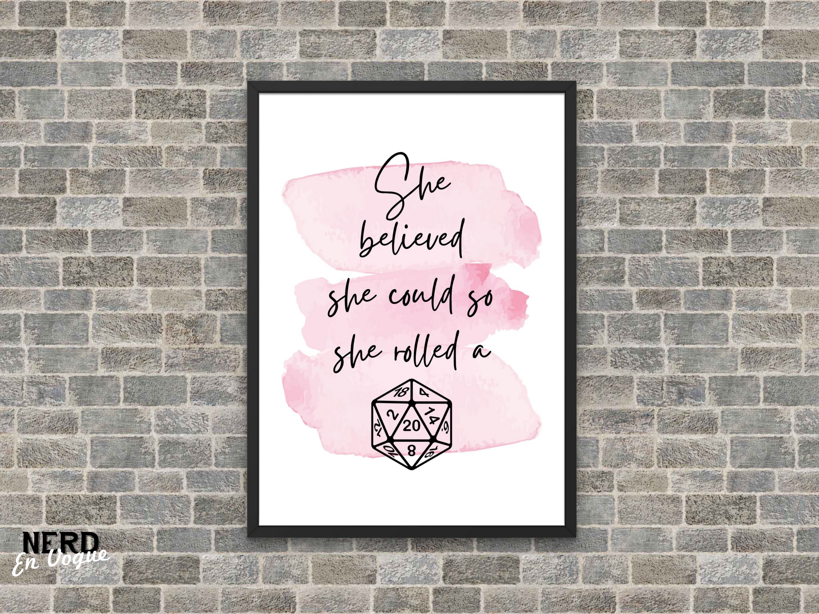 Dnd Poster for DM Gift, Printable Dnd Room Decor, Nerd Wall Art for ...