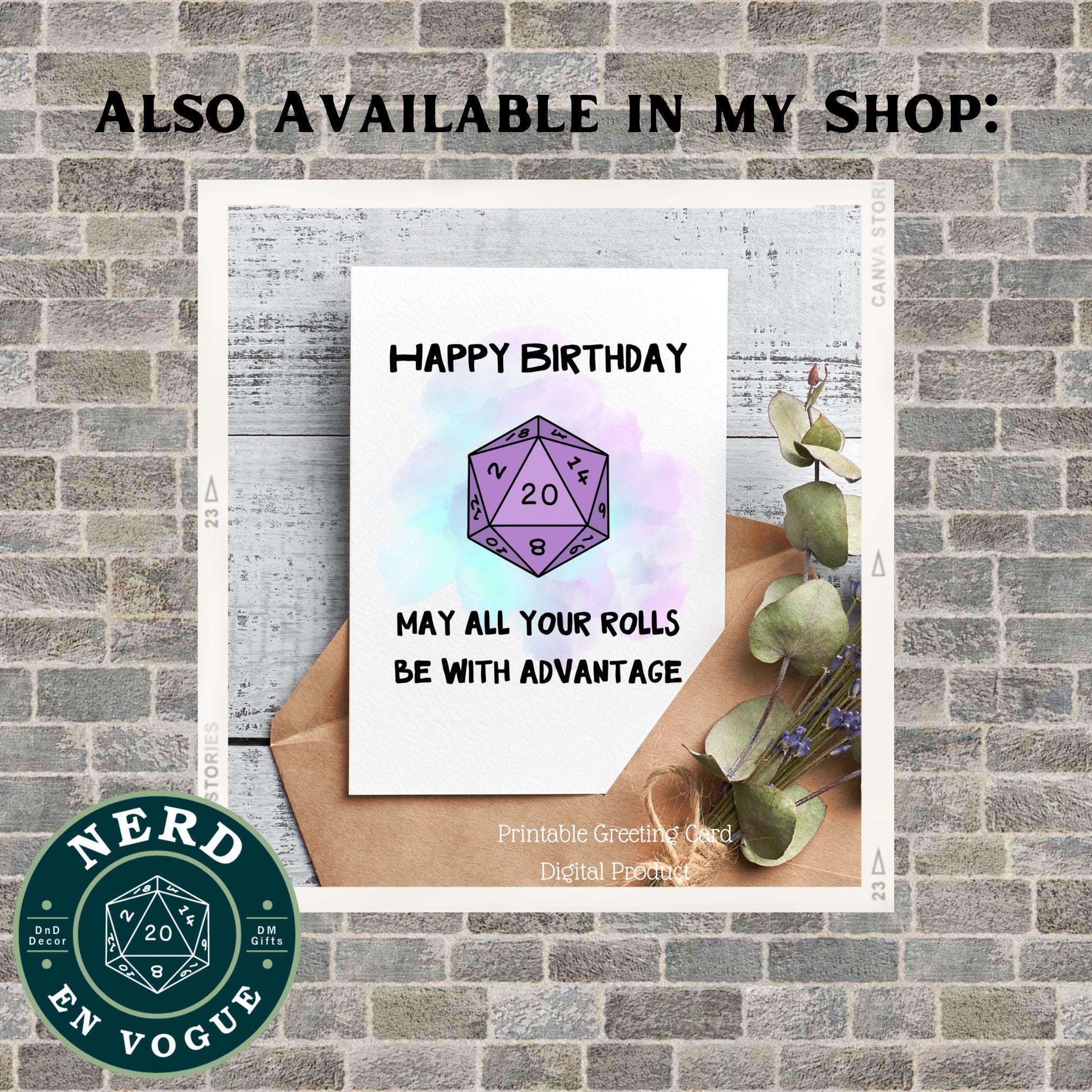 Funny Card for Dnd Character Death, Nerdy Deepest Sympathy, Dungeons ...