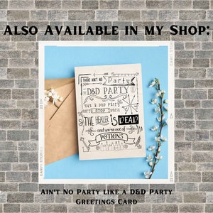 Printable Dnd Birthday Card for Dungeons and Dragons Players - Etsy