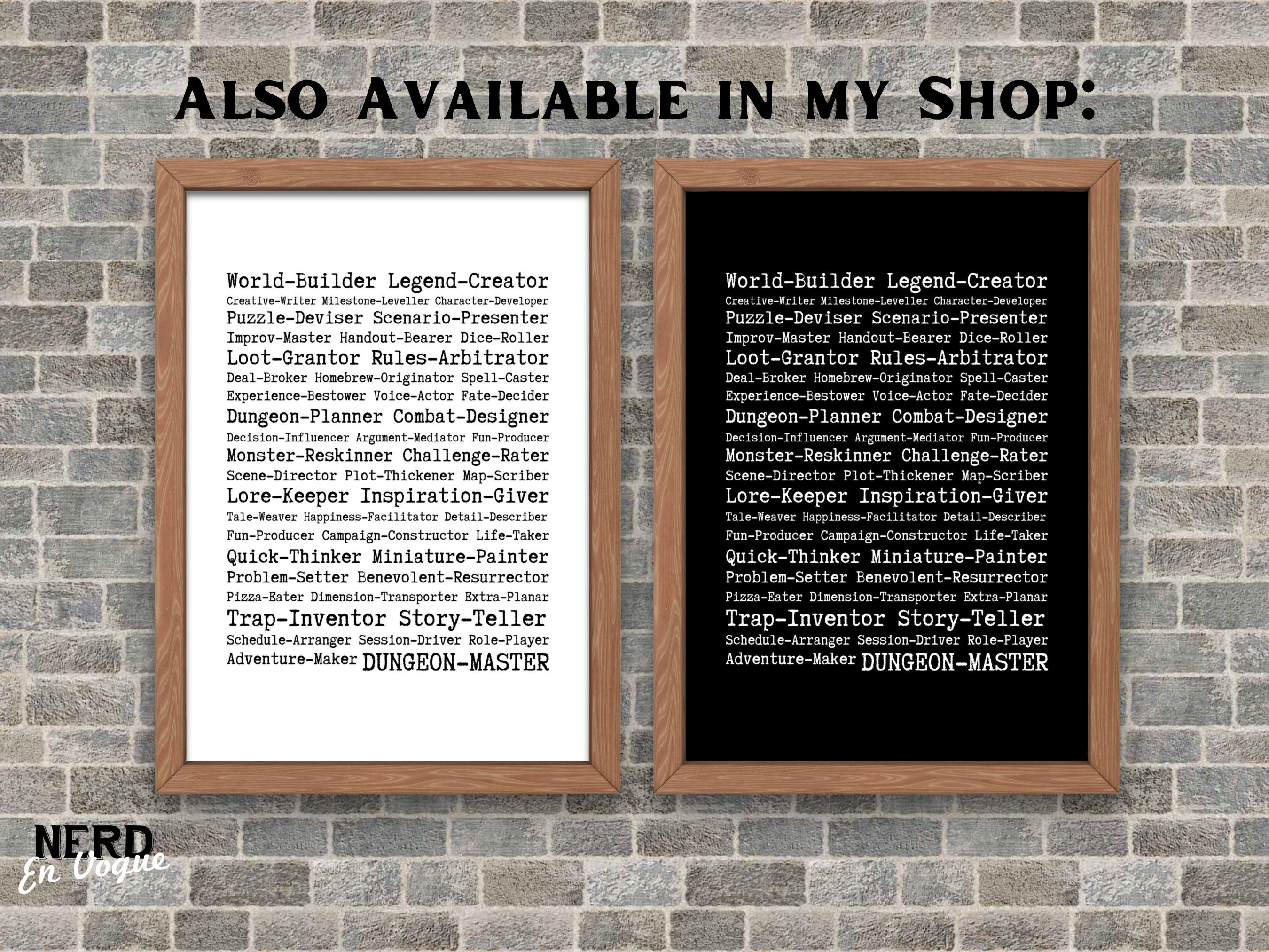 Dnd Rogue Class Dnd Poster for Dungeon Master Gifts for Dnd - Etsy ...