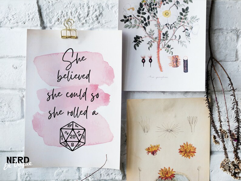 Dnd Poster for DM Gift, Printable Dnd Room Decor, Nerd Wall Art for ...