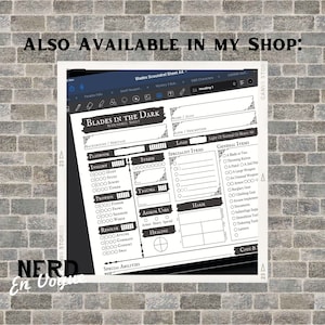 Monster of the Week Character Sheet, MOTW RPG Printables, Goodnotes ...