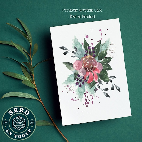 D20 Birthday Card - Etsy UK