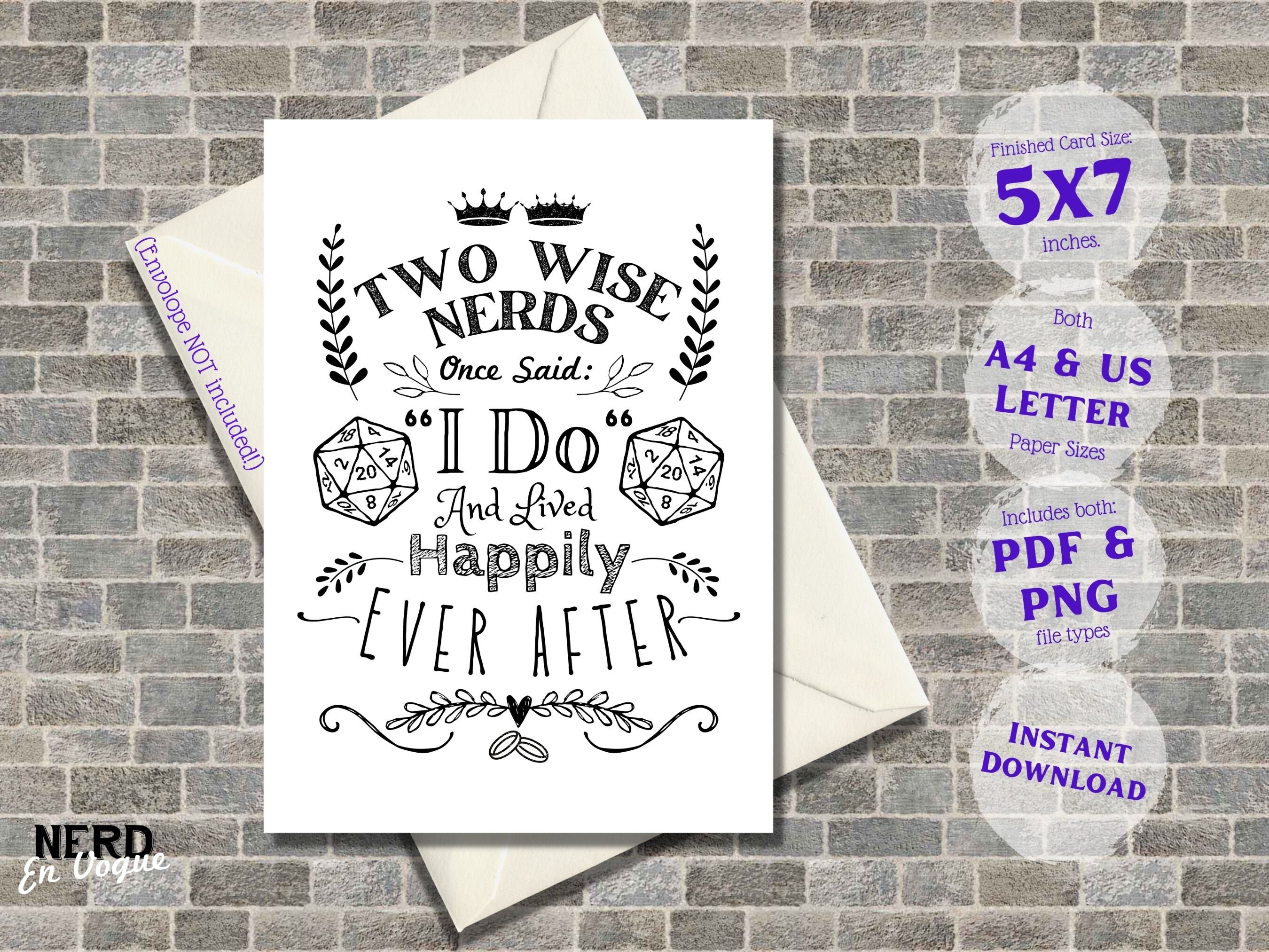 Dnd Card for a Dnd Wedding Card Dnd Couple Gift RPG Wedding - Etsy UK