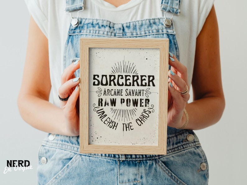 Dnd Poster for Dnd Sorcerer Class, Dnd Player Gift for Dungeon Master ...