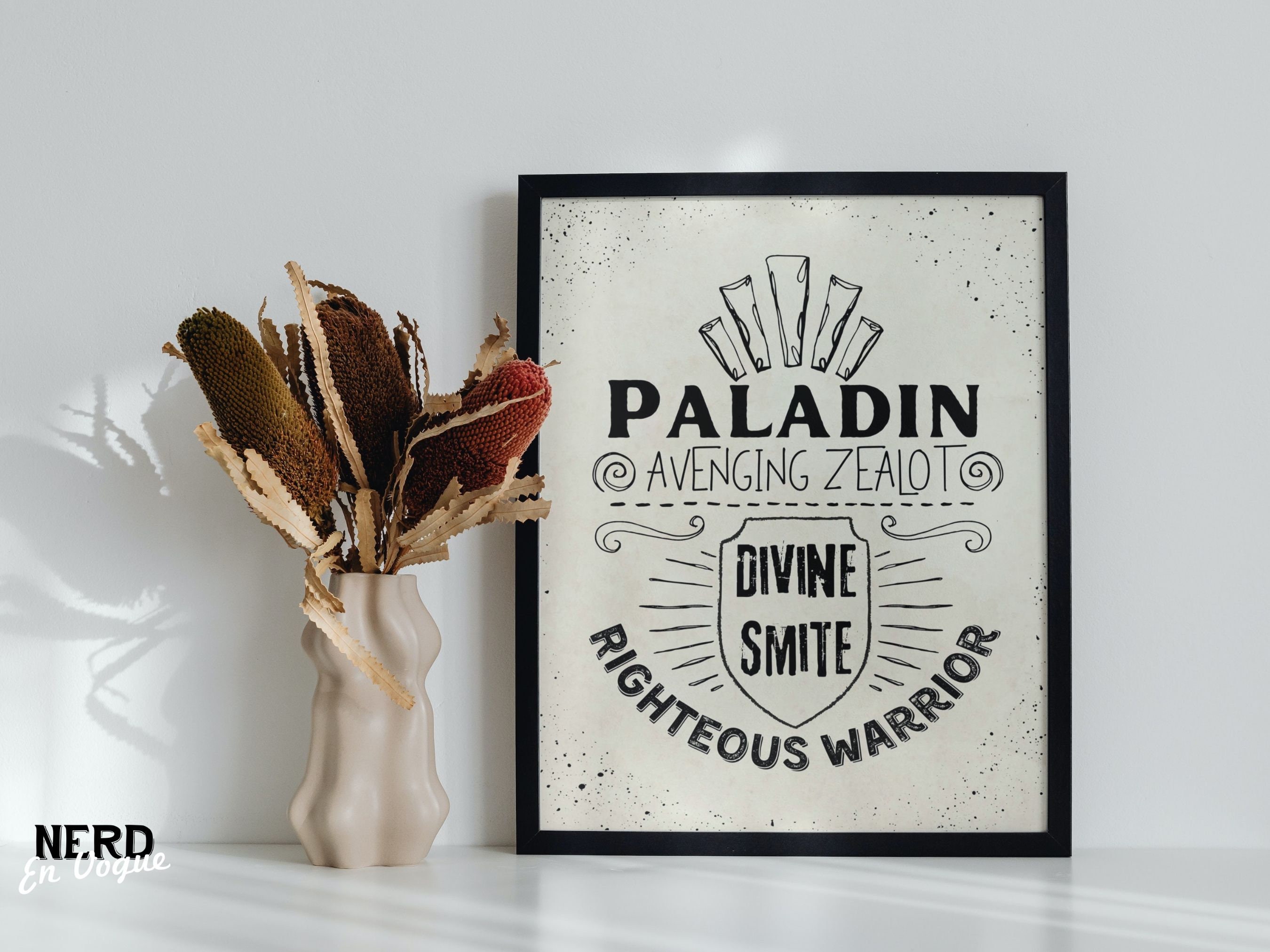 Dnd Poster for Dnd Paladin Class for Dnd Player Gift, Dungeon Master ...
