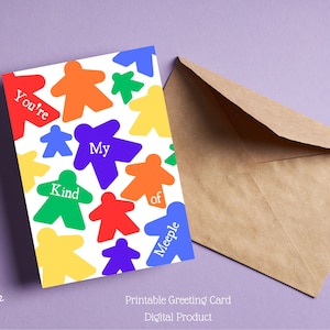 Meeple Digital Greeting Card for Board Gaming Birthday Card Board Gamer ...