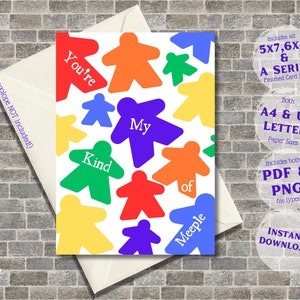 Meeple Digital Greeting Card for Board Gaming Birthday Card Board Gamer ...