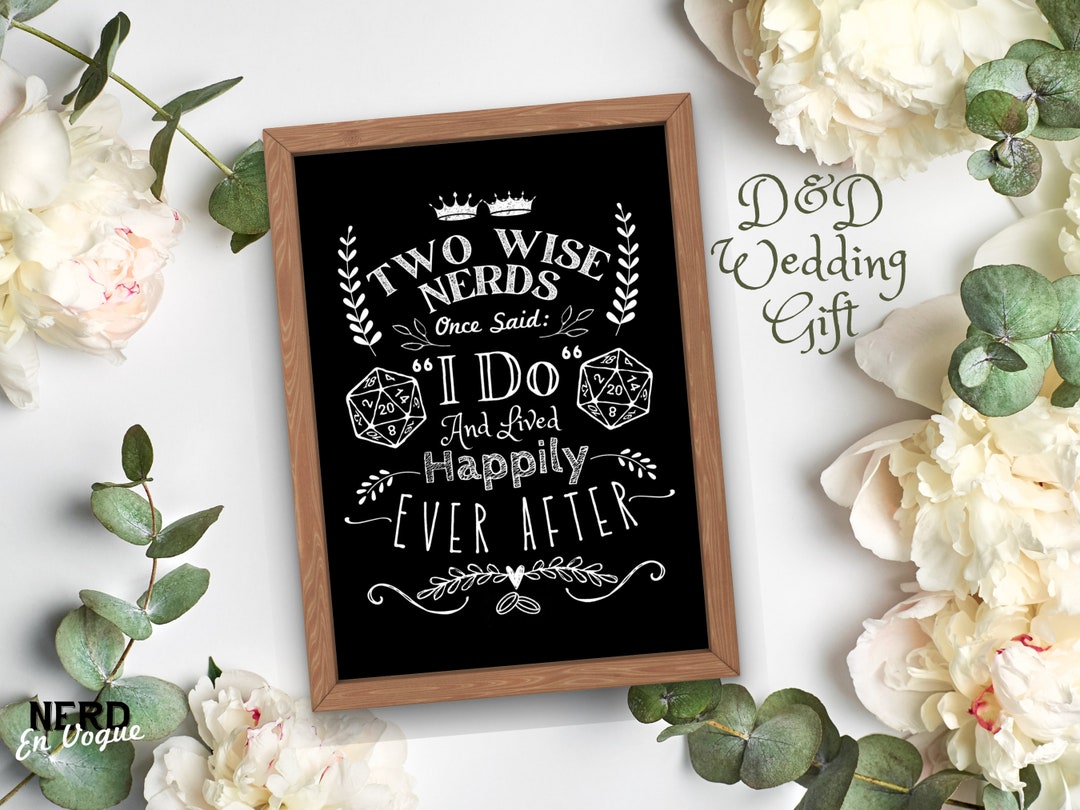 Dnd Wedding Gift, Printable Dnd Poster, Nerd Wedding Gift, Dungeons and ...