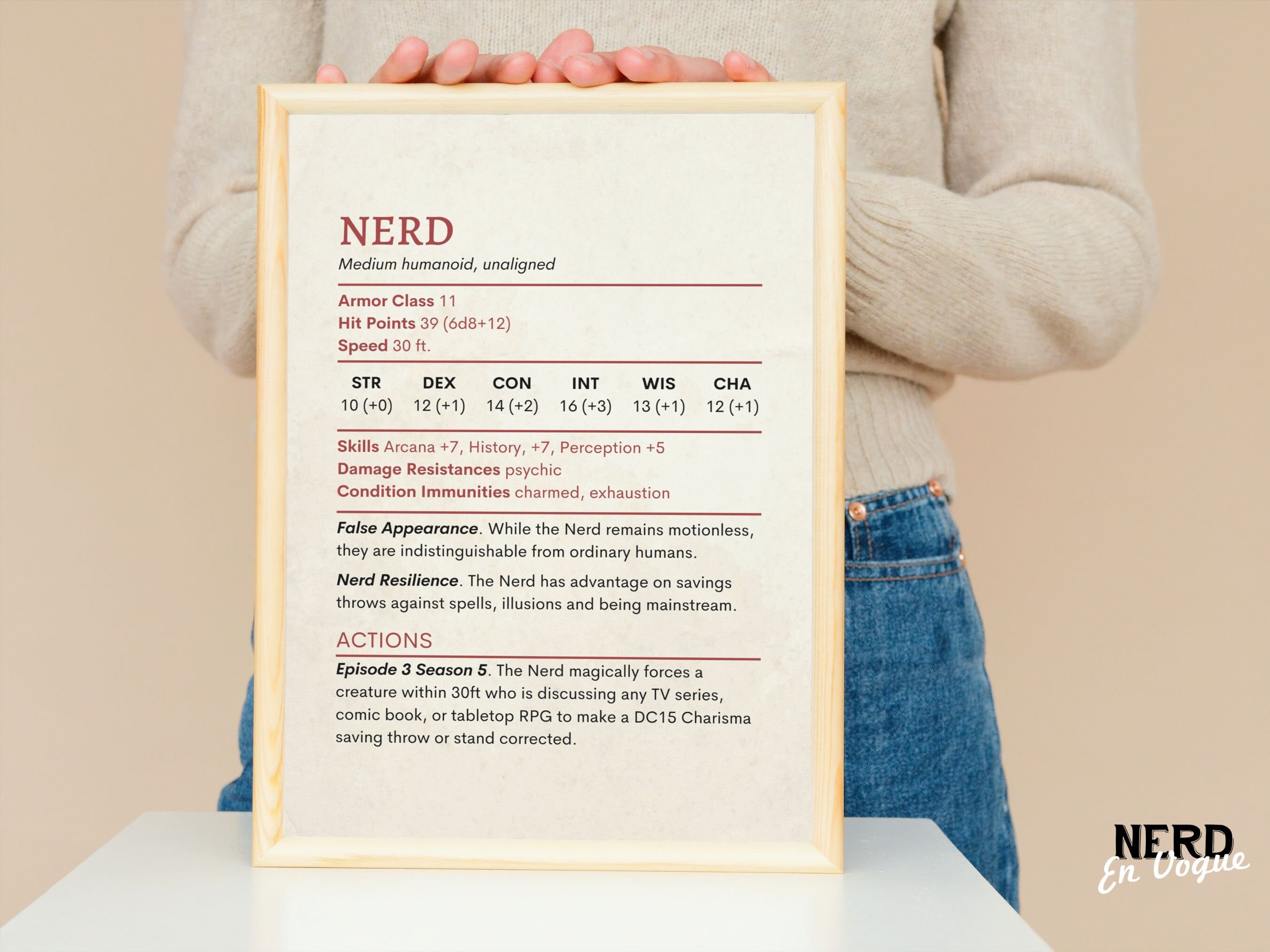 Dnd Posters Nerd Stat Block Dnd Player Gift Dungeon Master - Etsy UK
