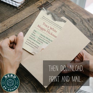 Dnd Wedding Invitation Canva Template, RPG Rulebook-themed Fantasy ...