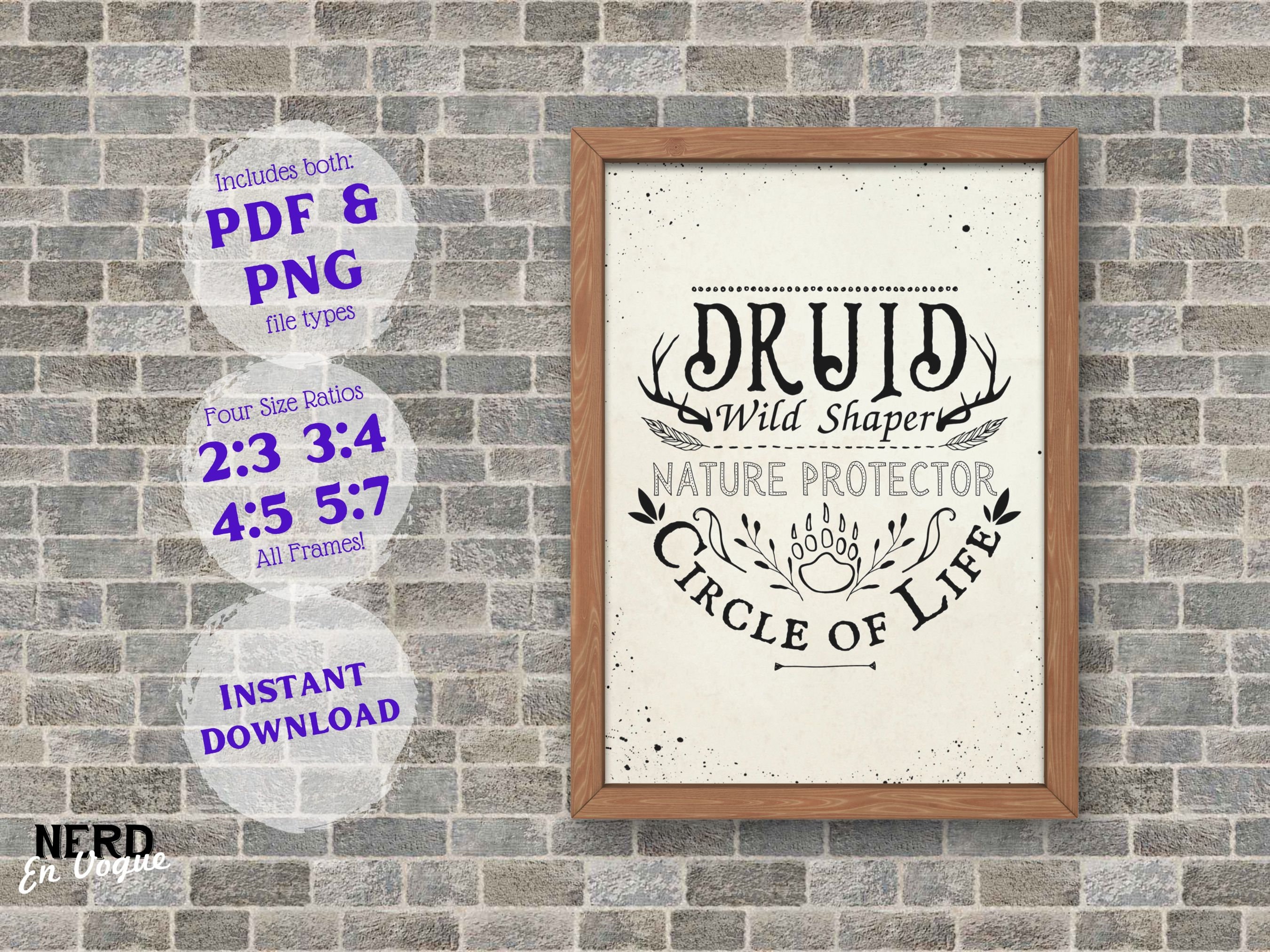 Buy Dnd Poster for Dnd Druid Class Dnd Player Gift for Dungeon Online ...