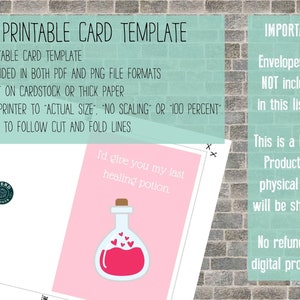 Printable Dnd Card for Dnd Valentine Card or D&D Player Gift, Dnd ...