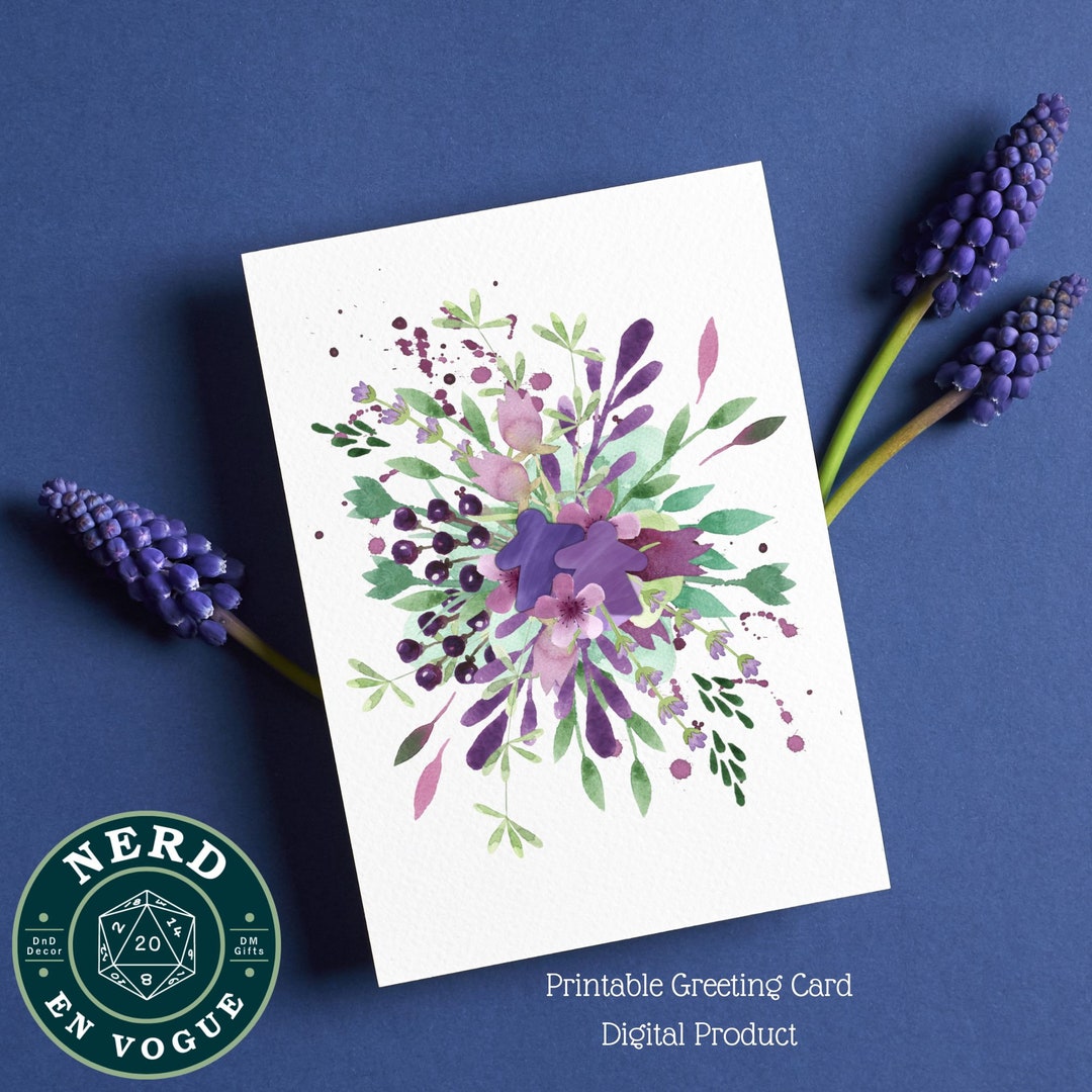 Meeple Greeting Card for a Board Game Birthday Card, Boardgamer Wedding ...