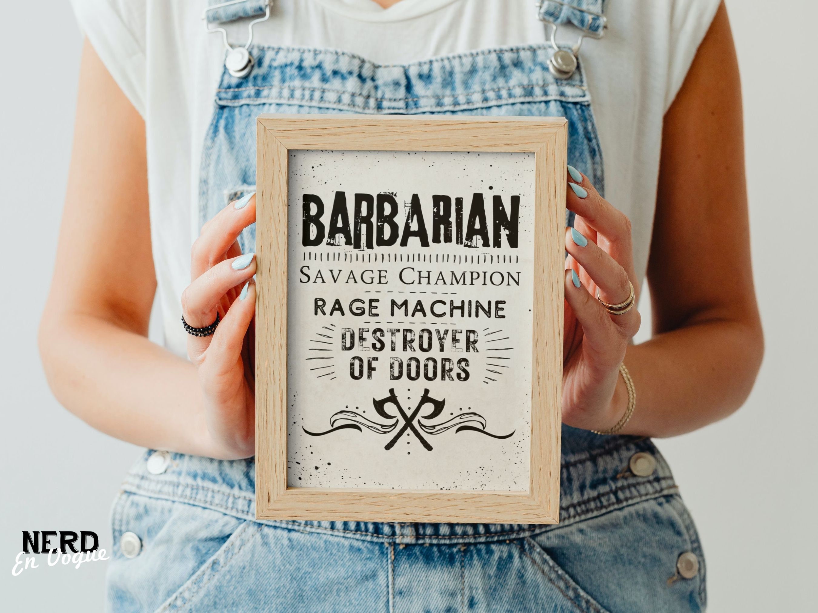 Dnd Poster for Dnd Barbarian Class Dnd Player Gift for - Etsy