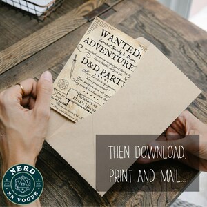 Dnd Invite Template, Dungeons and Dragons Game Invite, Digital Games ...