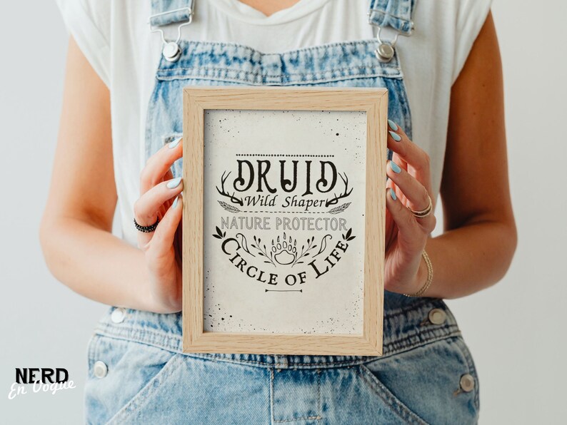 Dnd Poster for Dnd Druid Class, Dnd Player Gift for Dungeon Master ...