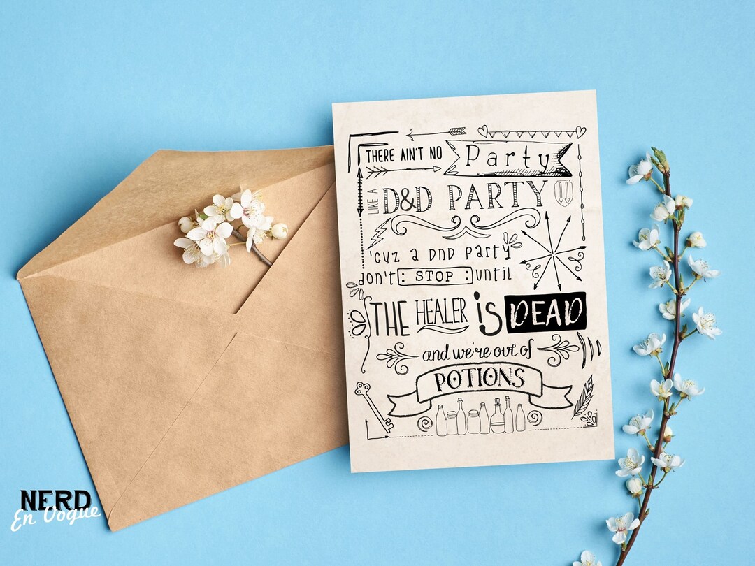 Dnd Card for Dungeon Master Gift or Dnd Player Gift, Dungeons and ...