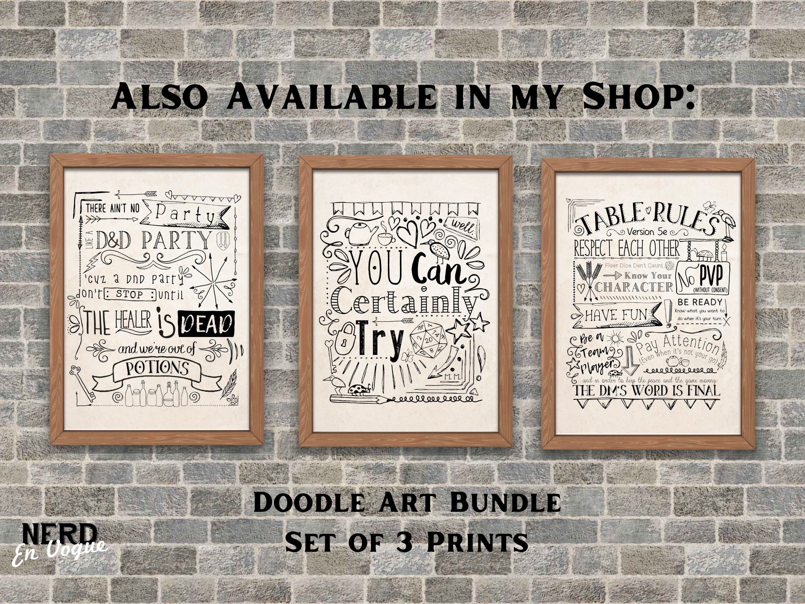 Dnd Poster for Dnd Bard Class Player Gift Dungeon Master - Etsy