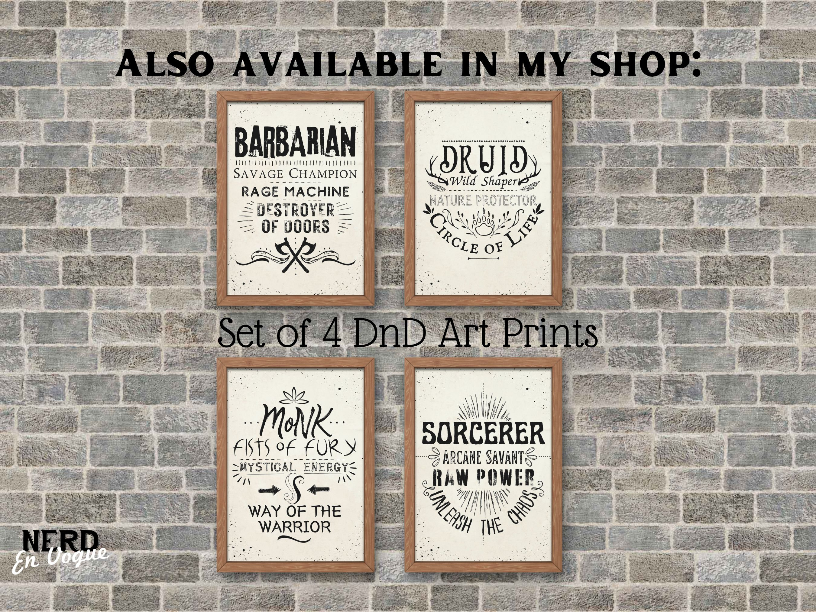 Buy Dnd Poster for Dnd Druid Class Dnd Player Gift for Dungeon Online ...