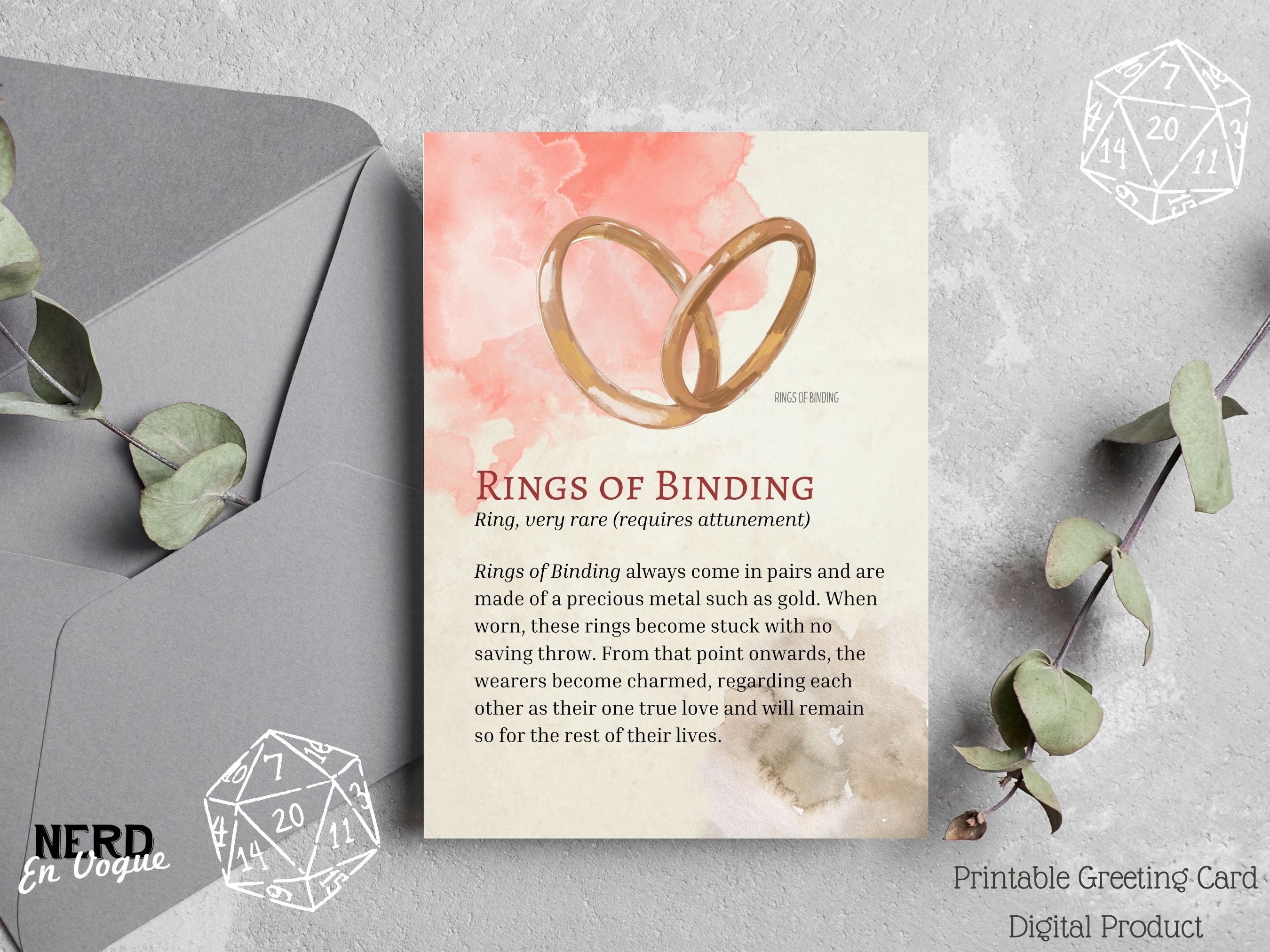 Dnd Card for a Dnd Wedding Card Dnd Couple Gift RPG Wedding - Etsy Canada