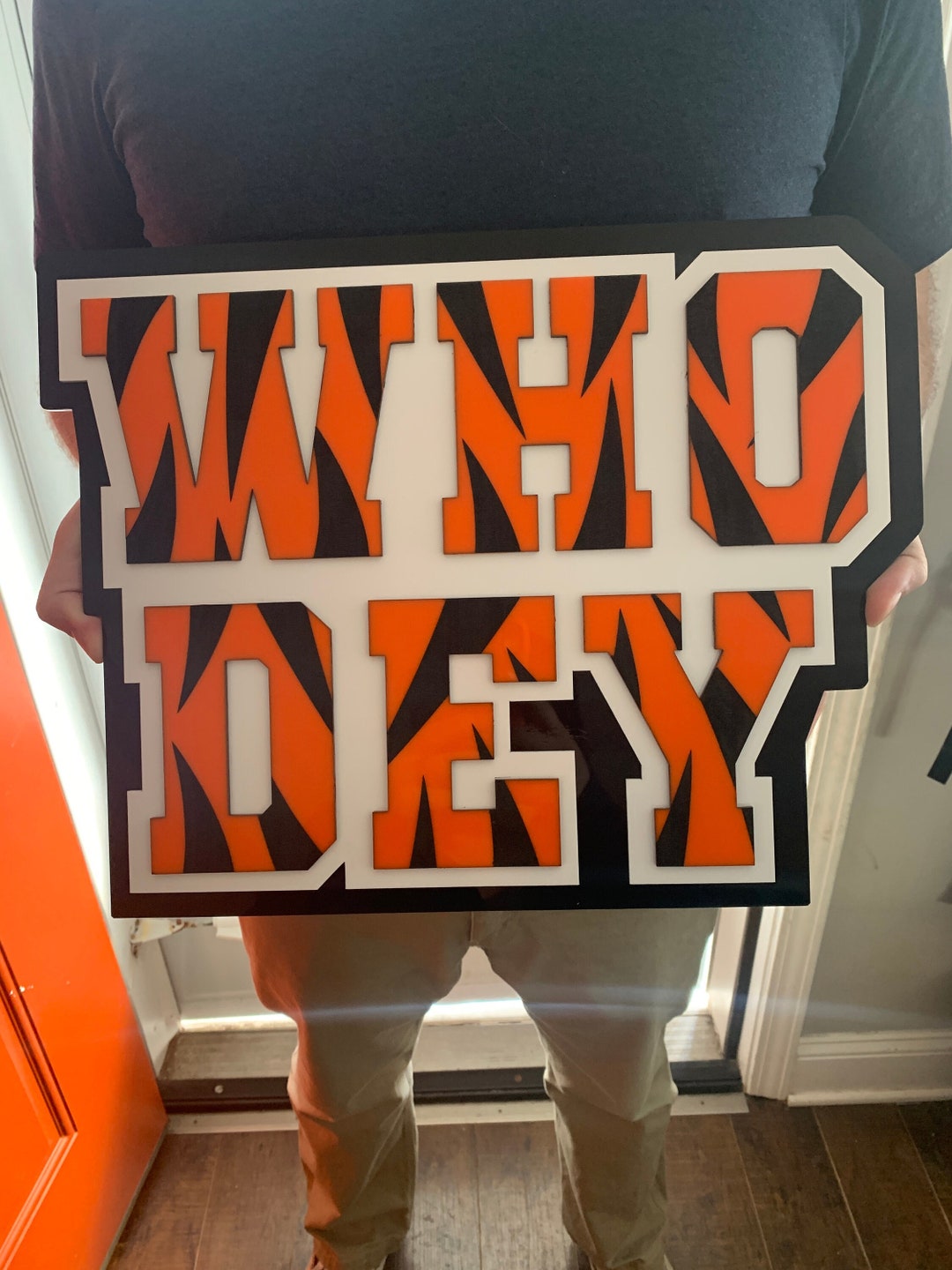 Bengals Inspired WHO DEY Sign Cincinnati Bengals Football Sign Father's ...