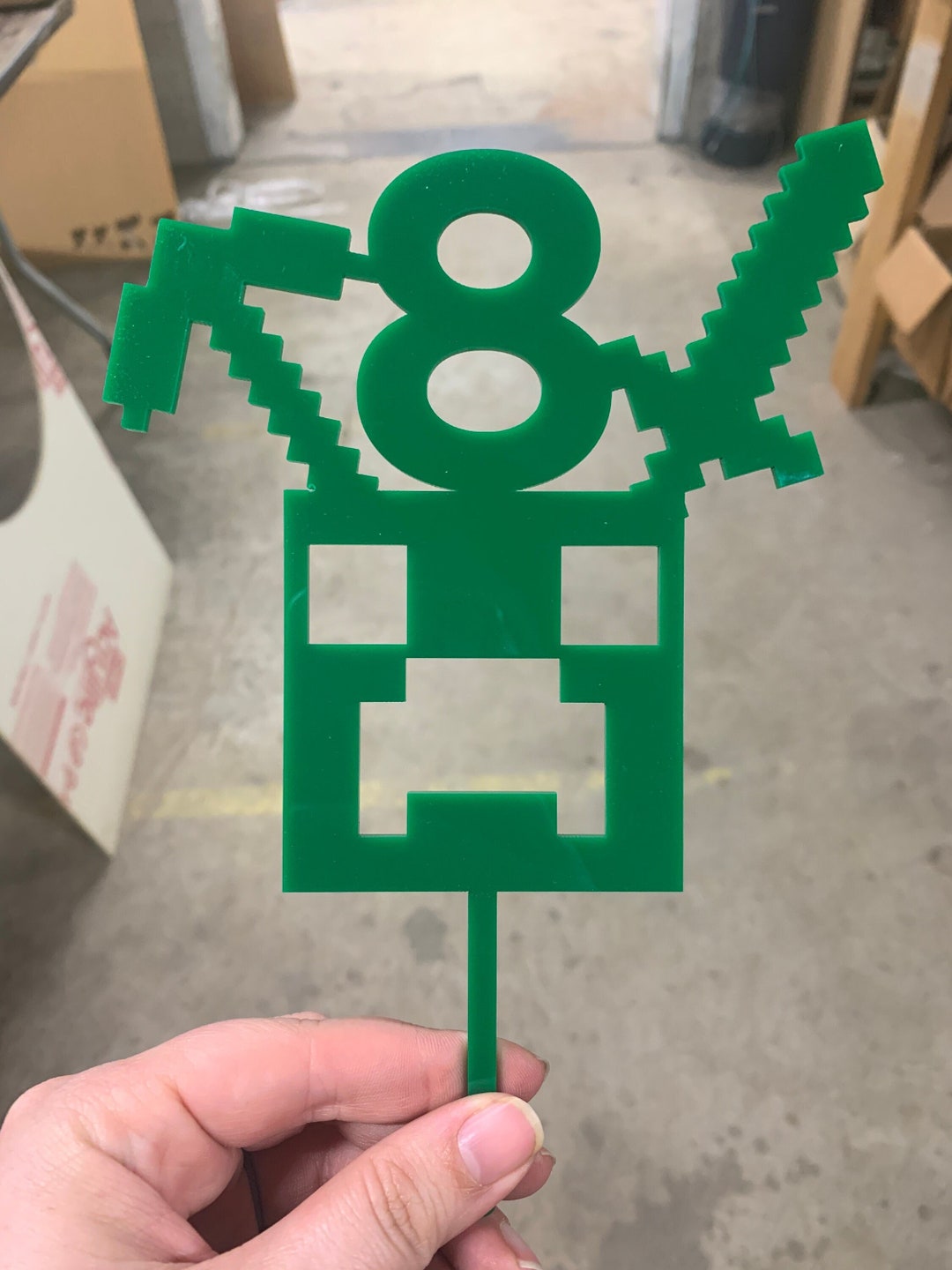 Custom Minecraft Cake Topper Cake Topper Customized - Etsy