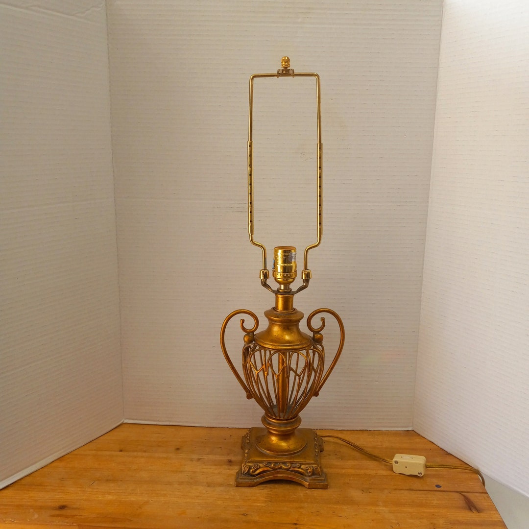 Vintage Berman Lamp Trophy Shaped, Mid Century Modern Lamp Golden ...