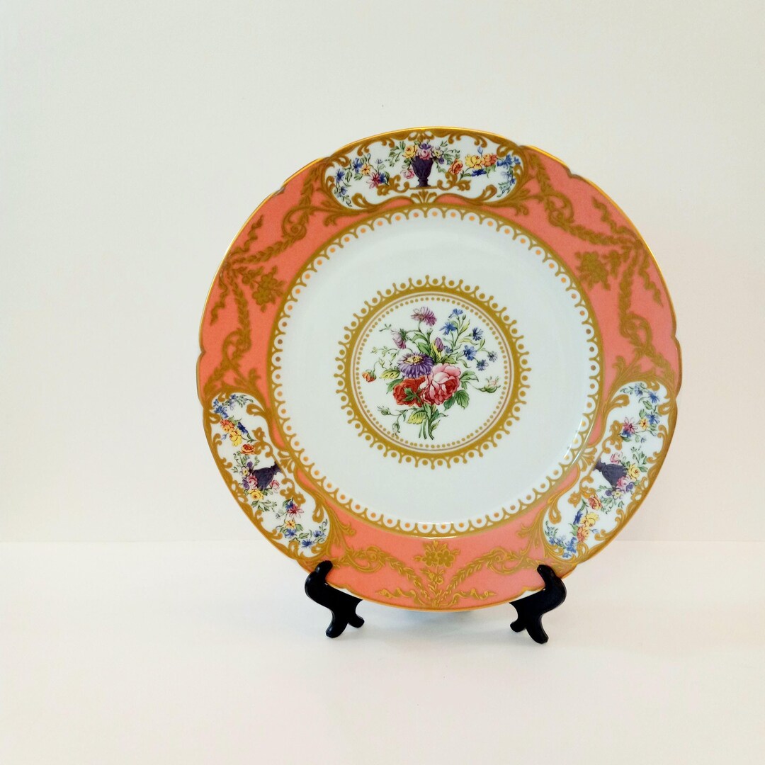 Vintage Andrea by Sadek Plate Sevres Collection, Floral Dinner Plate in ...