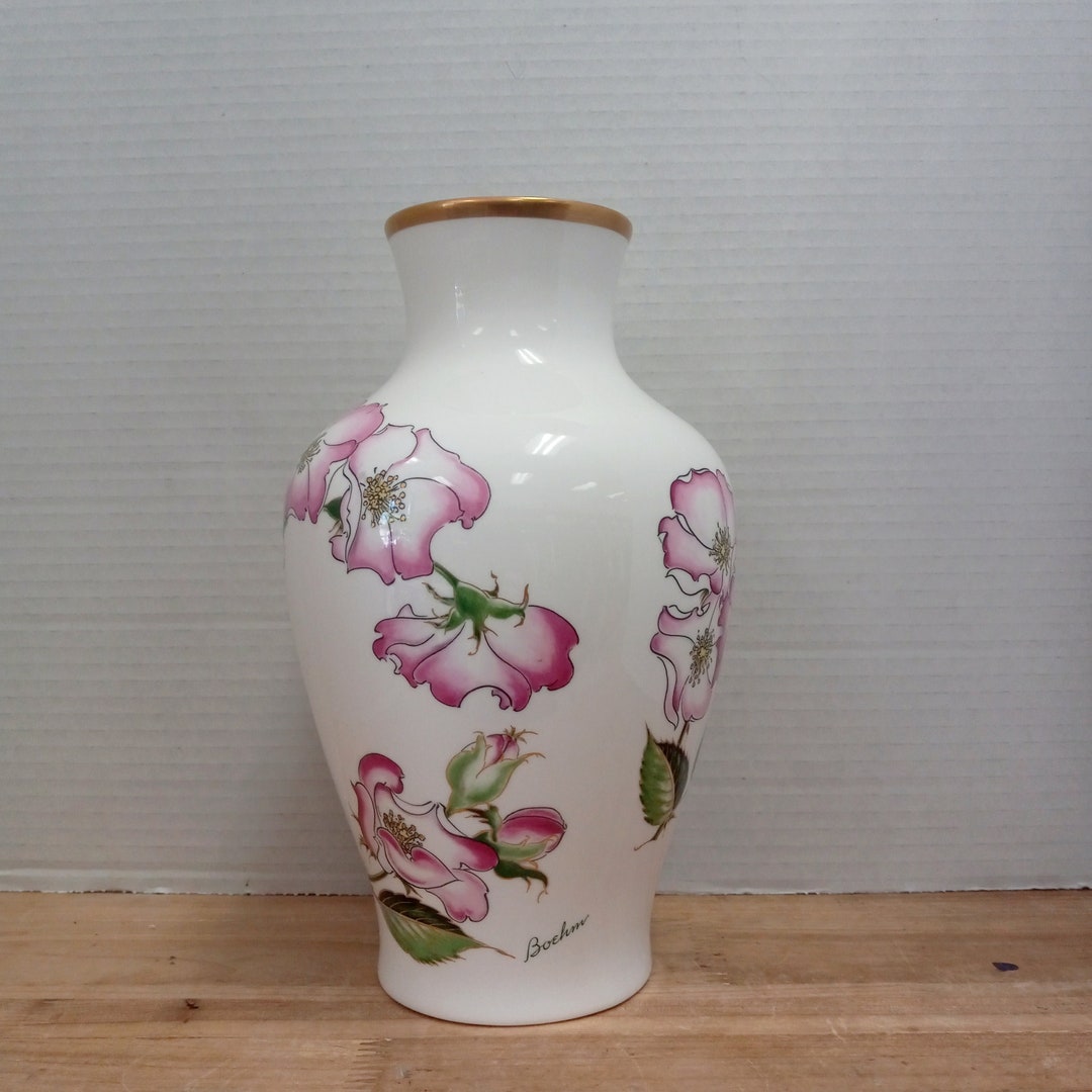 RARE Boehm Ballerina Rose Vase, Boehm Pink Rose Vase, Pink Rose Vase ...