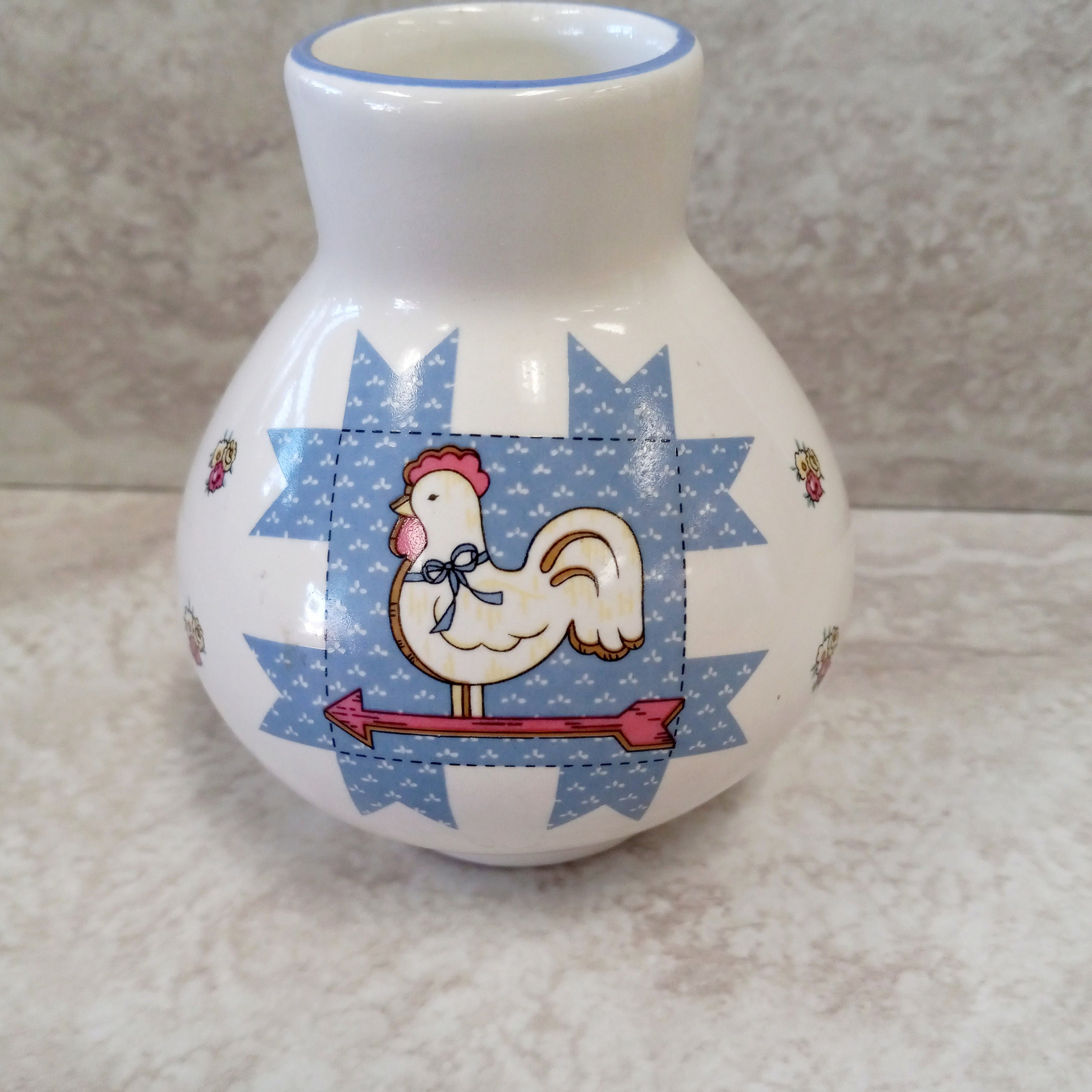 Mid Century Rooster Bud Vase: Farmhouse MCM Decor, 3.5" Mini Jug - Etsy
