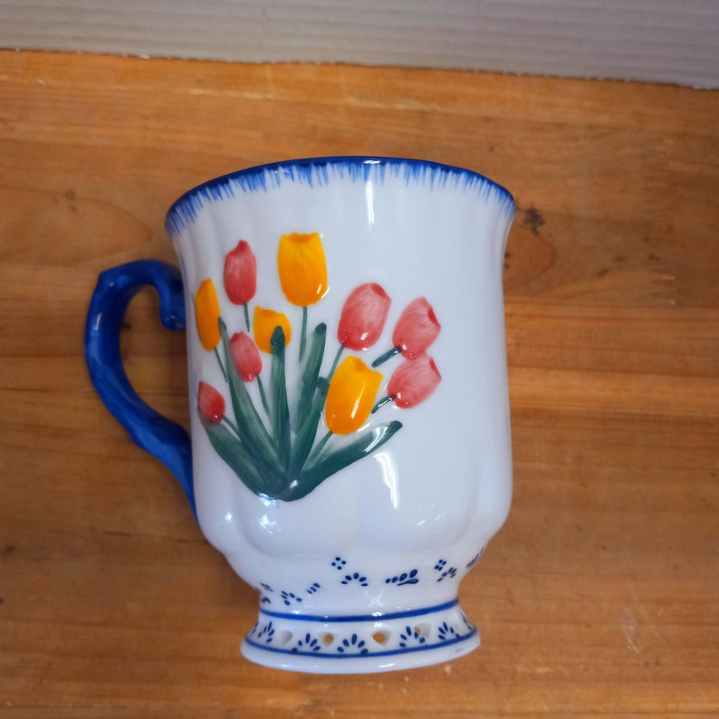 Vintage Delftware Royal Twickel Collee Cup, Delftware Mug Pink and ...