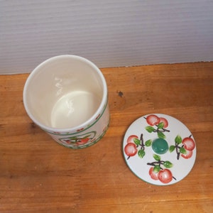 Vintage Ceramic Jar Sculpted Apples, Tea Caddy With Apples, Jar Fruits ...