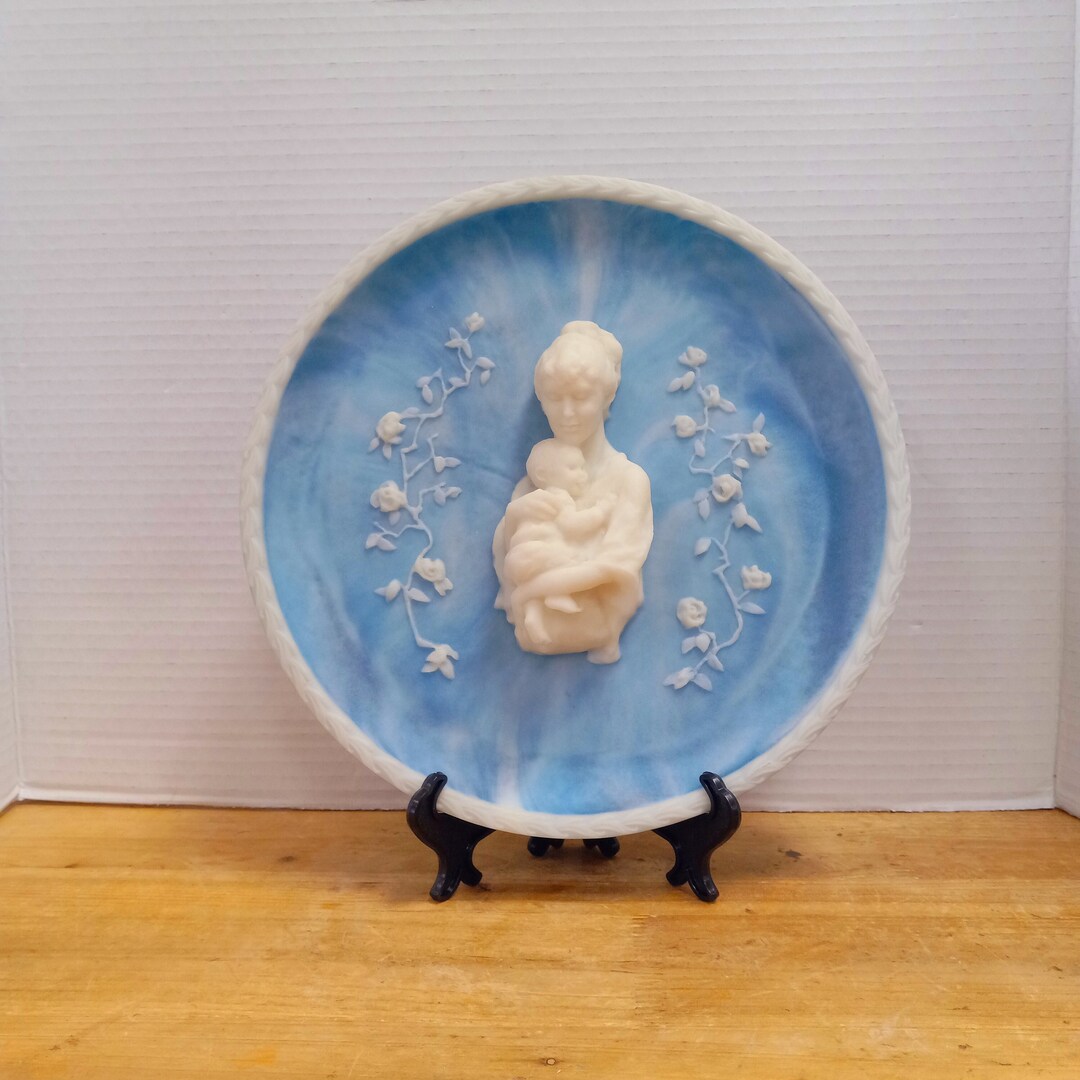 Vintage Incolay Wall Plate First Born by Avondale, Mom and Baby Wall ...
