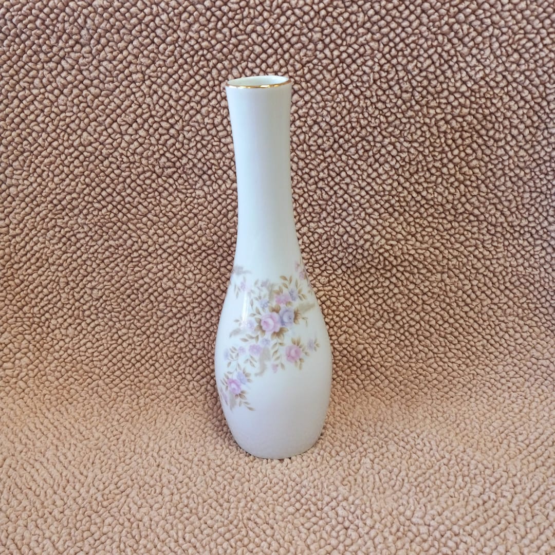 Vintage Lefton China Vase: Hand Painted Floral Bud Vase, Shabby Chic ...
