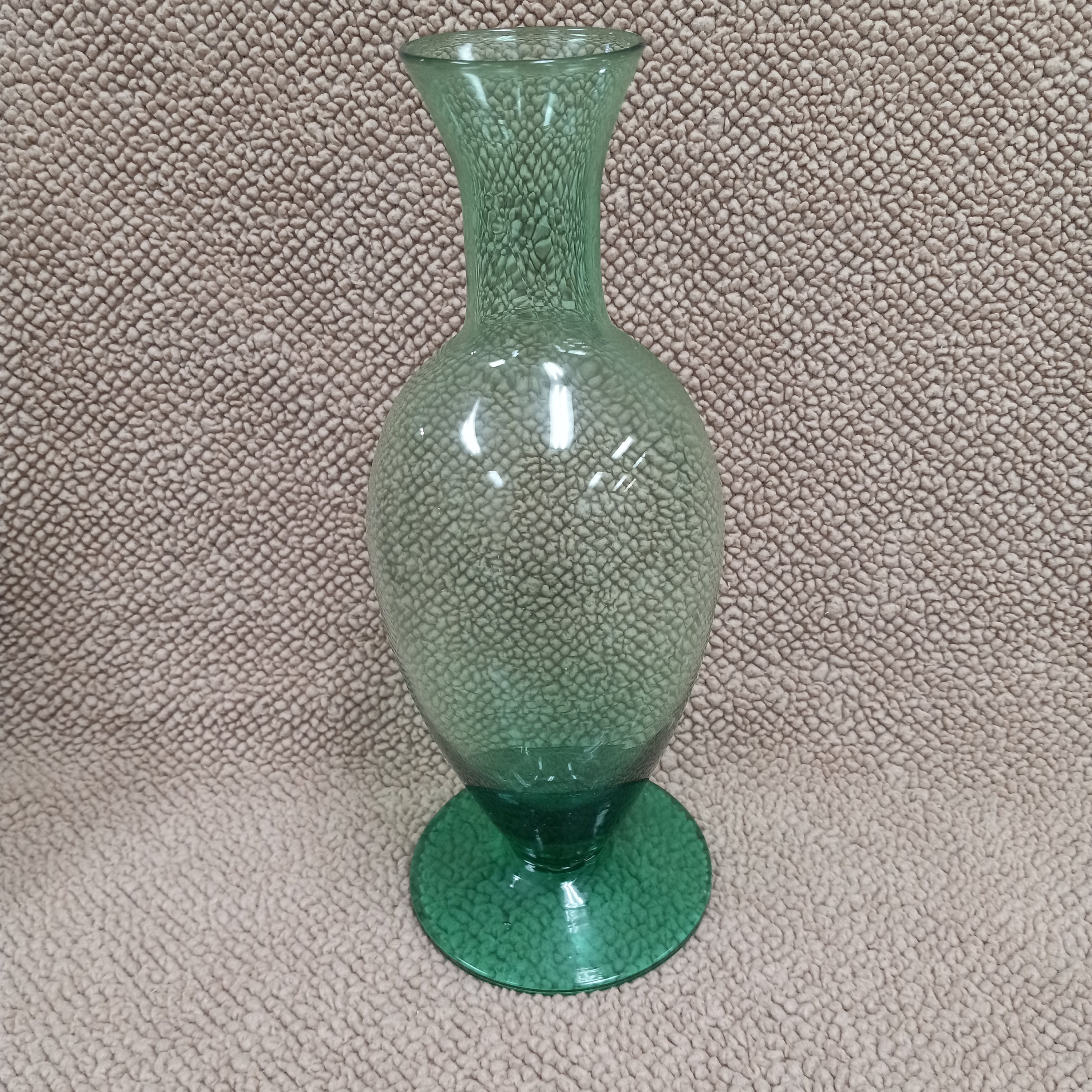 Mid Century Modern Light Green Glass Vase, MCM Green Glass Vase, Art ...