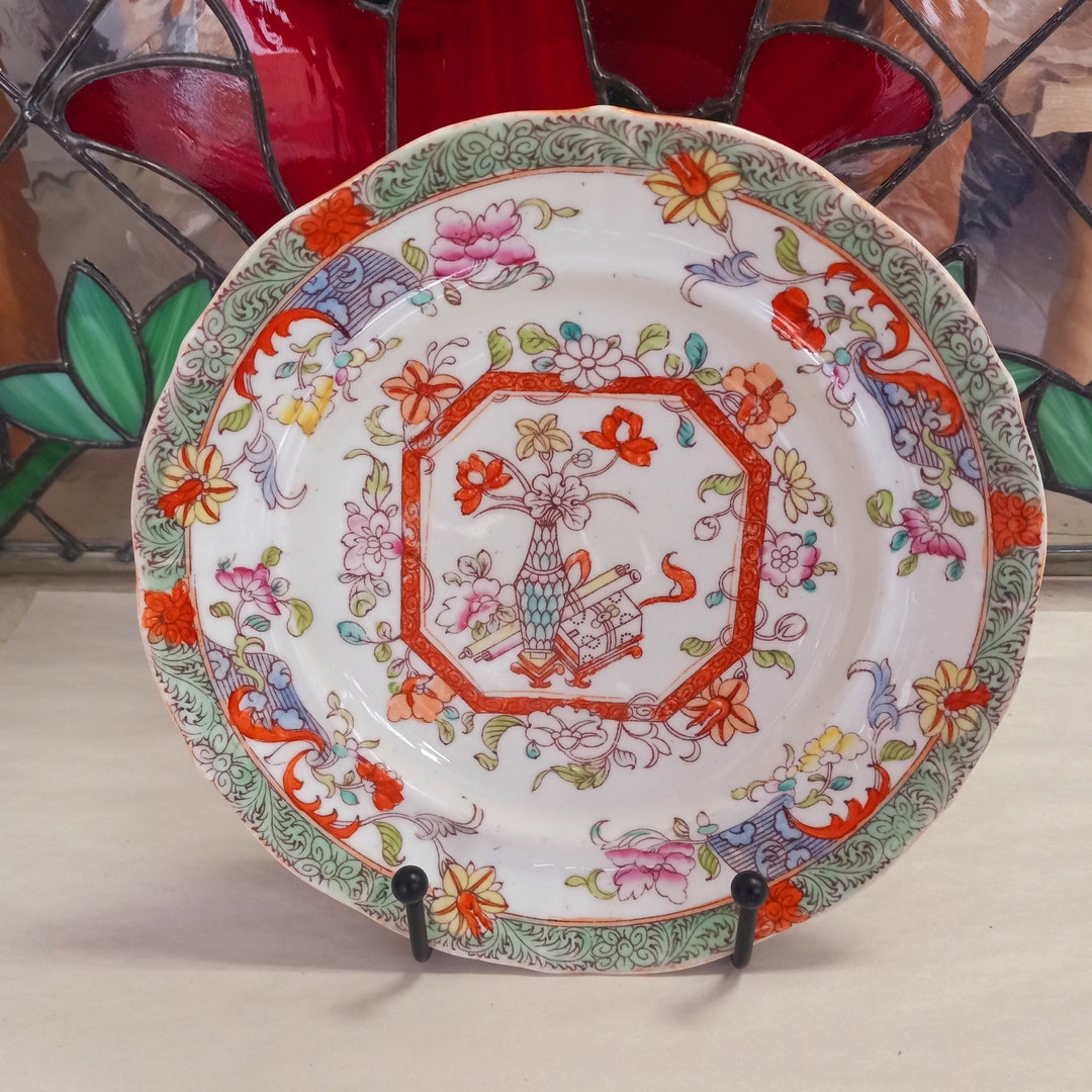 Antique English Sandwich Plate, Antique Dessert Plate, Mason Ironstone ...