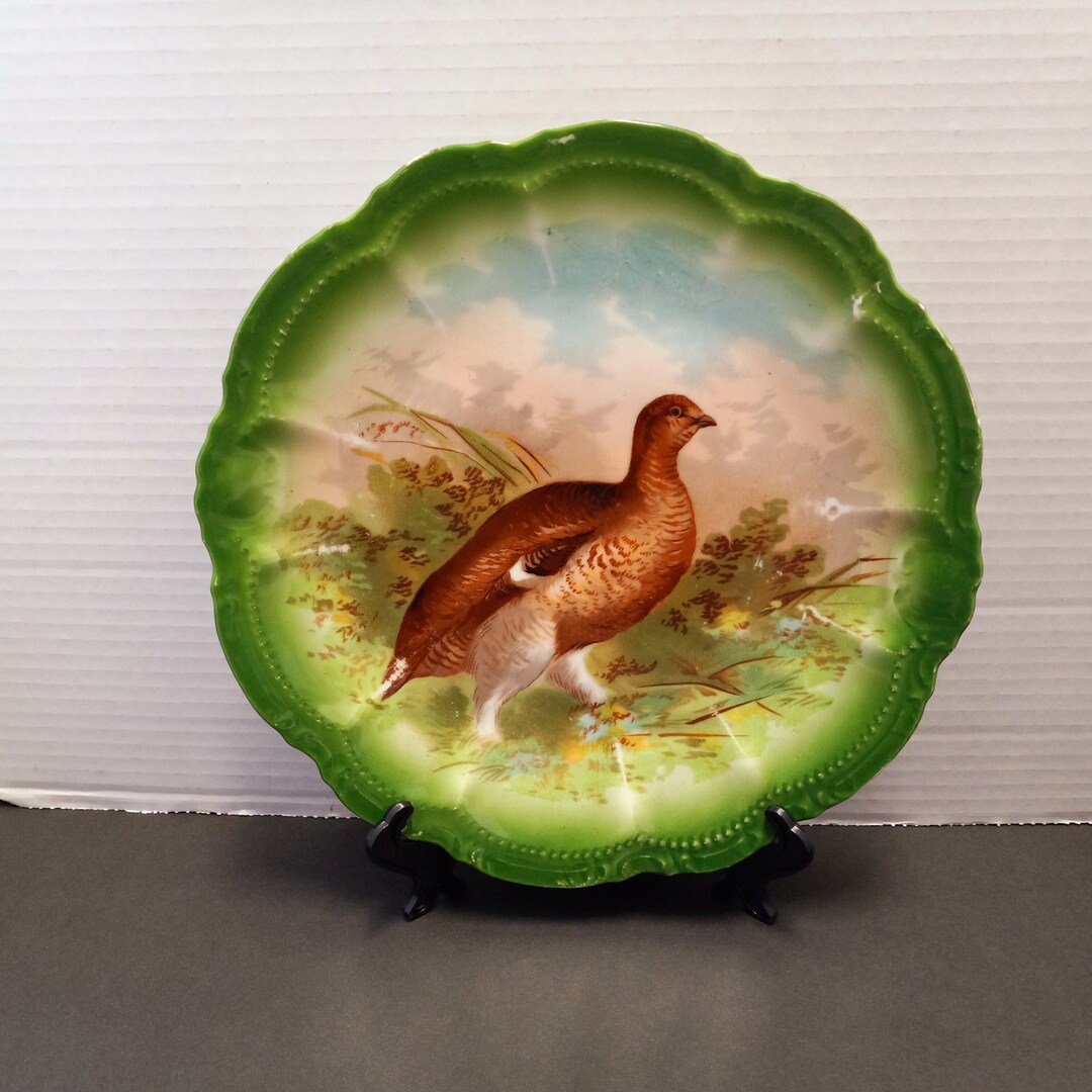 Antique PM Bavaria Plate Quail, Plate With Quail, Wall Plate Quail ...