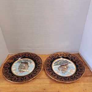 Pair of Mid Century Plates With Ship by Arklow Potteries, Arklow ...