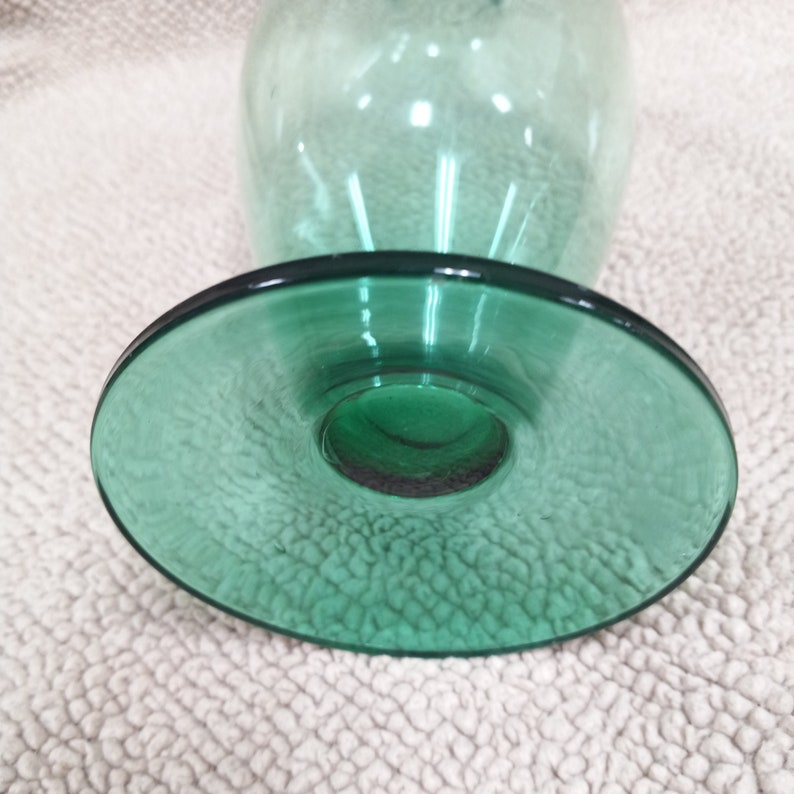Mid Century Modern Light Green Glass Vase: Art Deco Centerpiece - Etsy