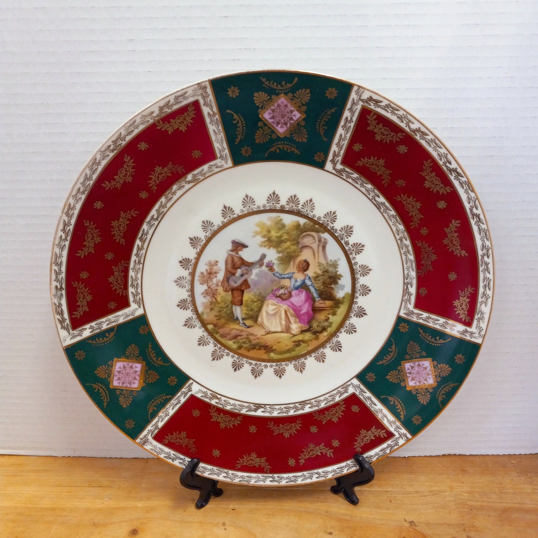 Vintage PMR Germany Fragonard Style Display Plate, Royal Vienna ...