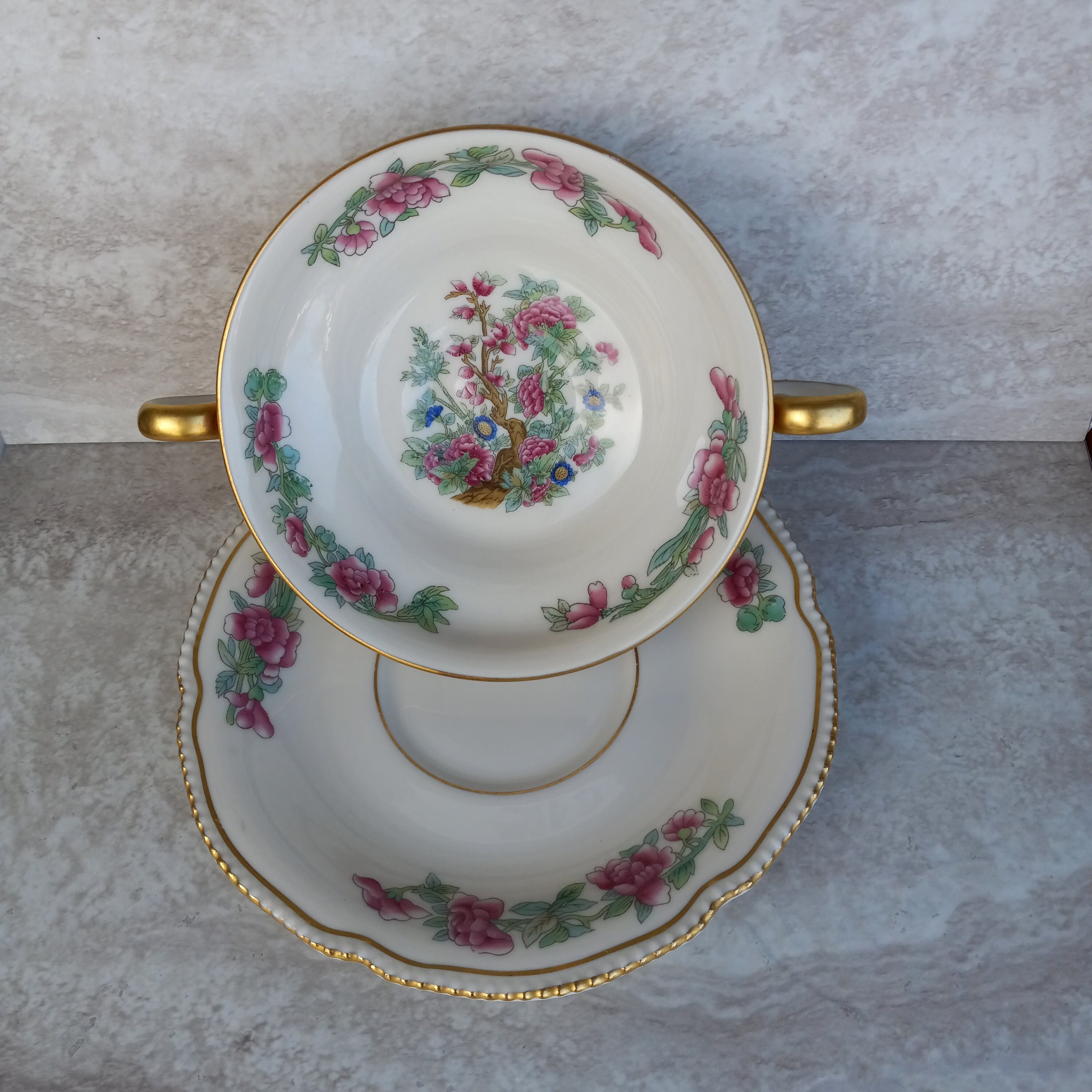 Vintage Bowl Tree of India With Saucer, Castleton Indian Tree Cup ...