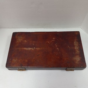 Antique Chinese Presentation Box Hide Covered With Figural Scenes ...