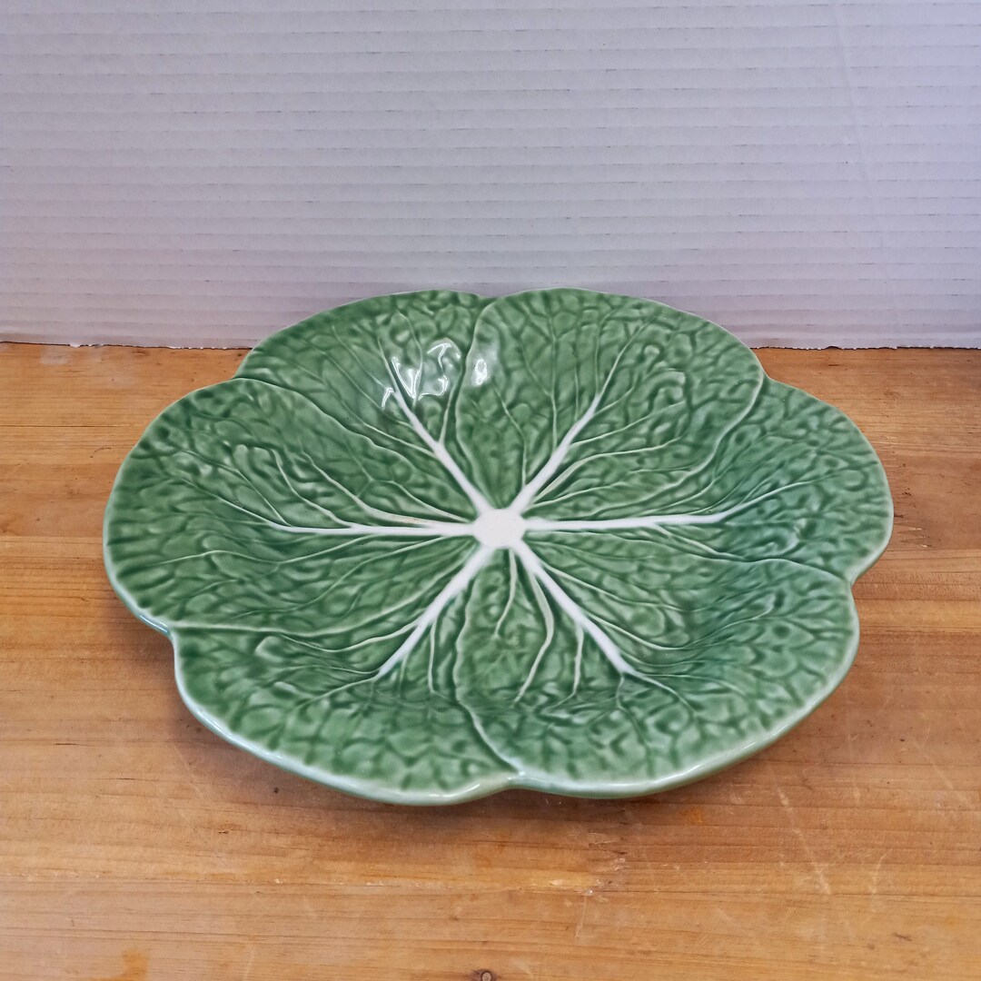 Cabbage Leaf Plate Majolica Cabbage Leaf Plate Sculpted - Etsy