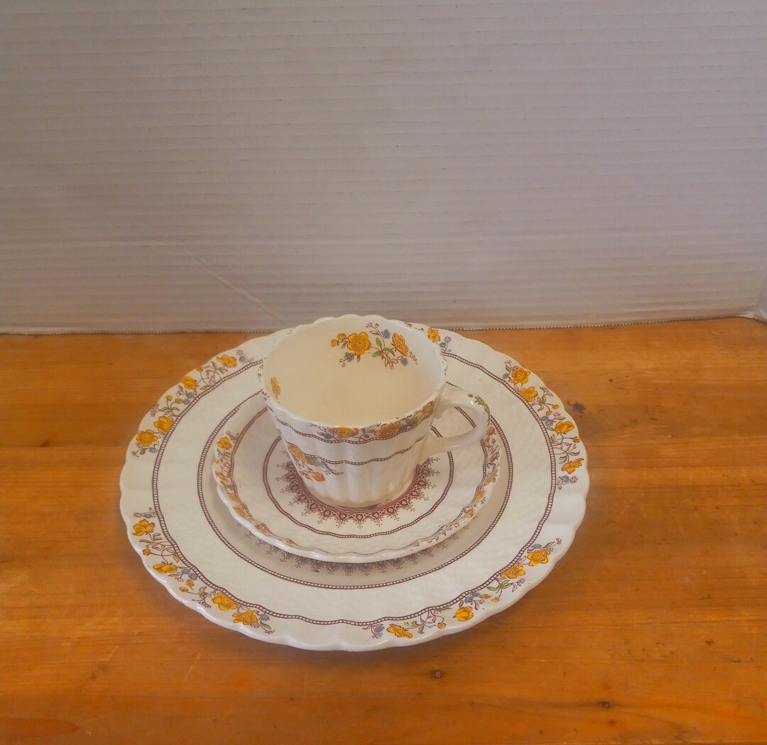 Antique Copeland Spode Set of 3 Buttercup Pattern, Copeland Spode ...