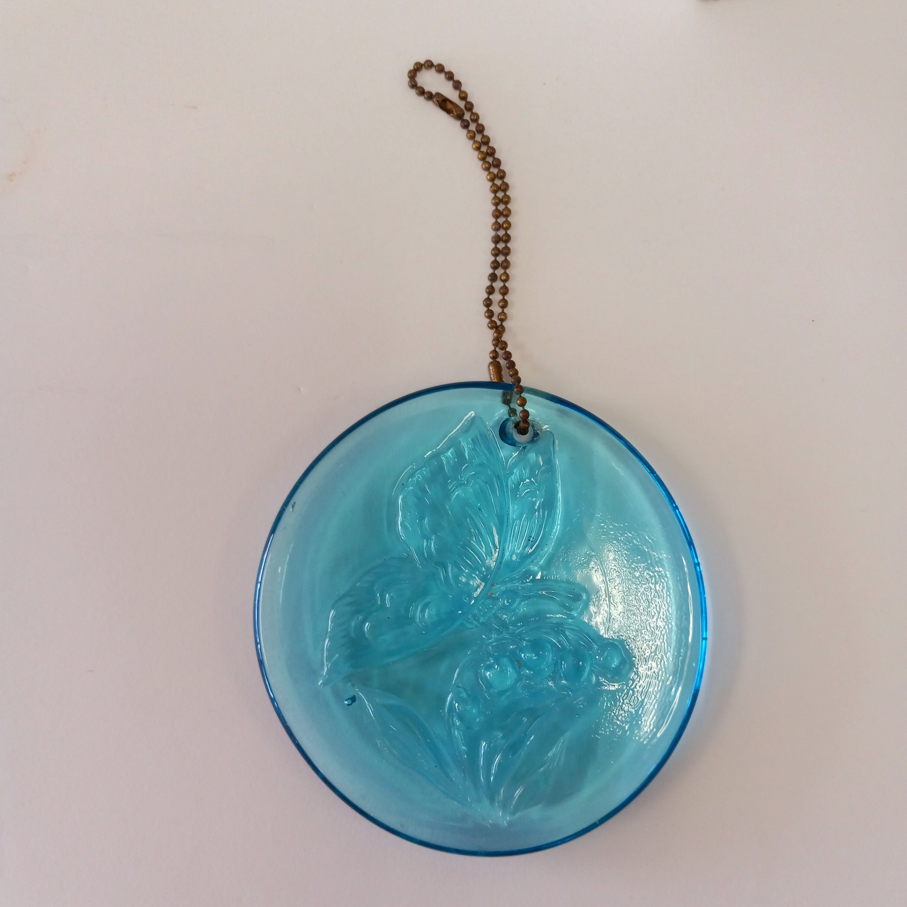 Blue Glass Butterfly Suncatcher, Glass Butterfly Suncatcher, Window ...