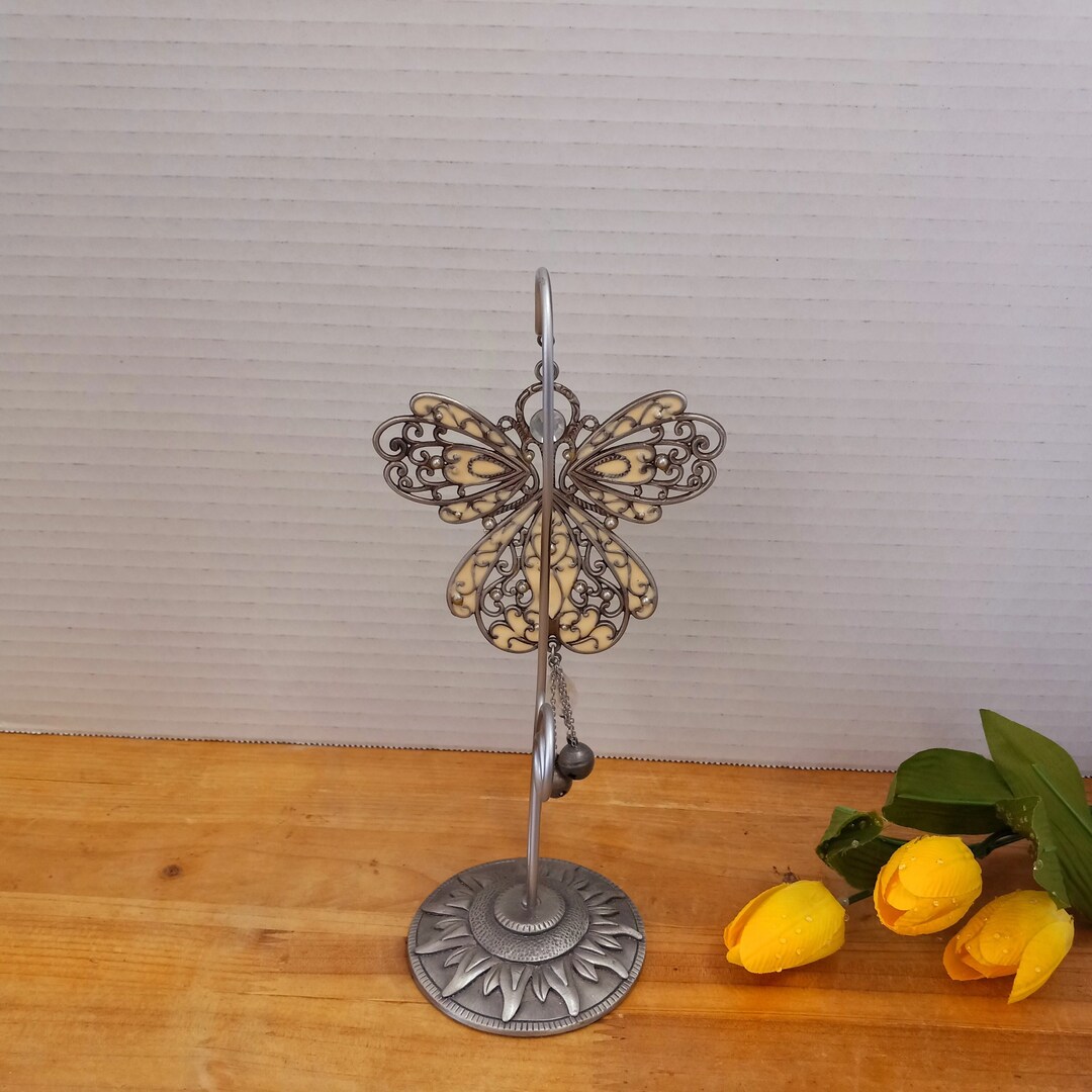 Angel Ornament on a Stand, Angel Figurine Metal, Angel Figurine, Angel ...