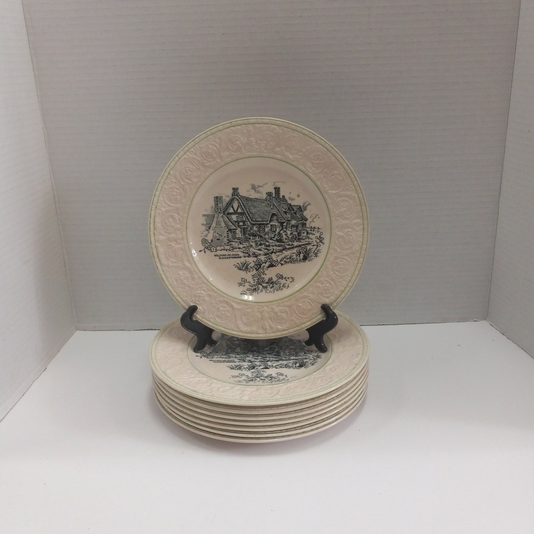 Set of 8 Devon Ware Fieldings British Scenes Plates, British Scenes ...