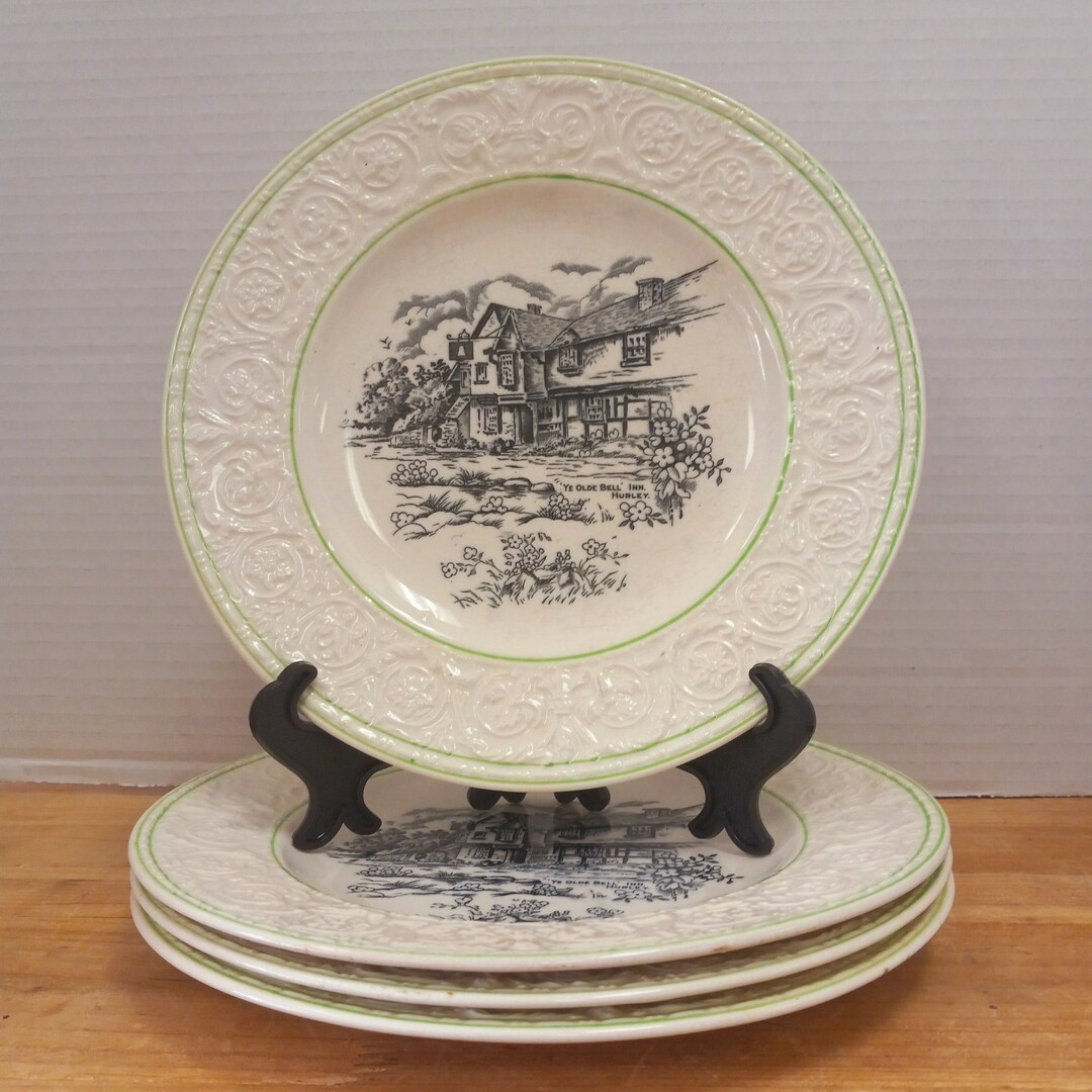 Set of 4 Devon Ware Fieldings British Scenes Plates, British Scenes ...